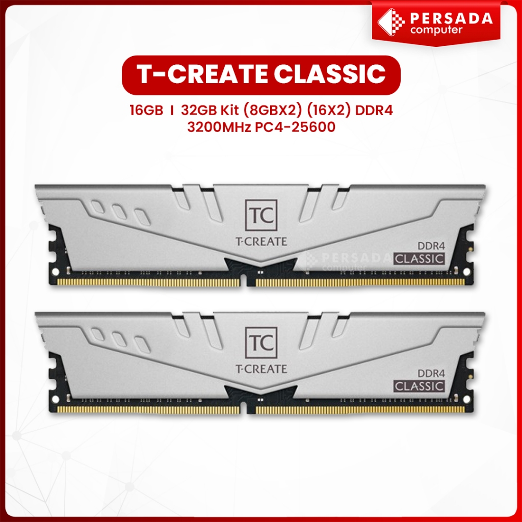 Jual TEAM T-CREATE CLASSIC 16GB I 32GB Kit I 64GB Kit (8GBX2) (16X2 ...