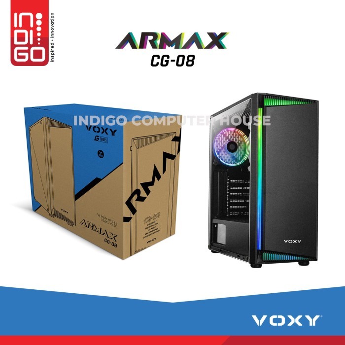Jual CASING VOXY ARMAX CG-08/ CASE PC COMPUTER CG08(3 FAN) | Shopee Indonesia