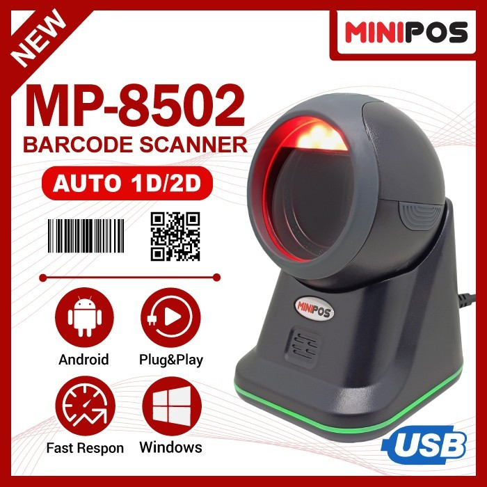 Jual SCANNER BARCODE OMNI 2D MINIPOS MP-8502 GARANSI 1 TAHUN | Shopee ...