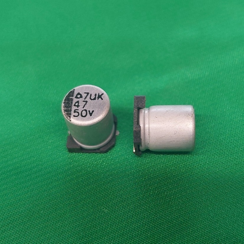 Jual 10 BIJI Solid kapasitor capasitor elko elco SMD 47uf 50v 47 uf 50 ...