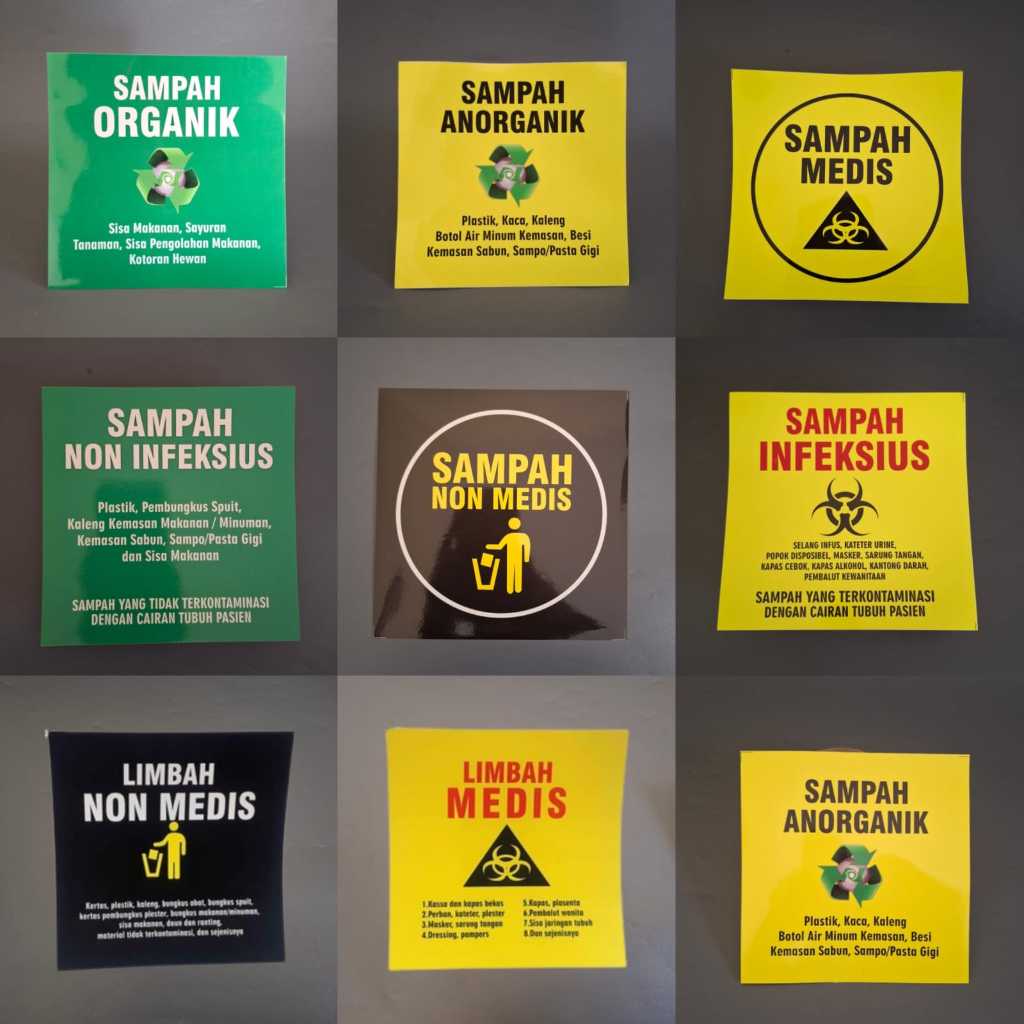 Jual Stiker Label Tempat Sampah, Stiker Jenis Sampah | Shopee Indonesia