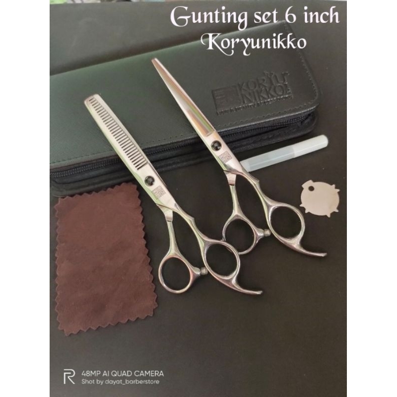 Jual Hair Scissors Set Gunting Cukur Koryu Nikko 6 Inch Gunting Barber ...