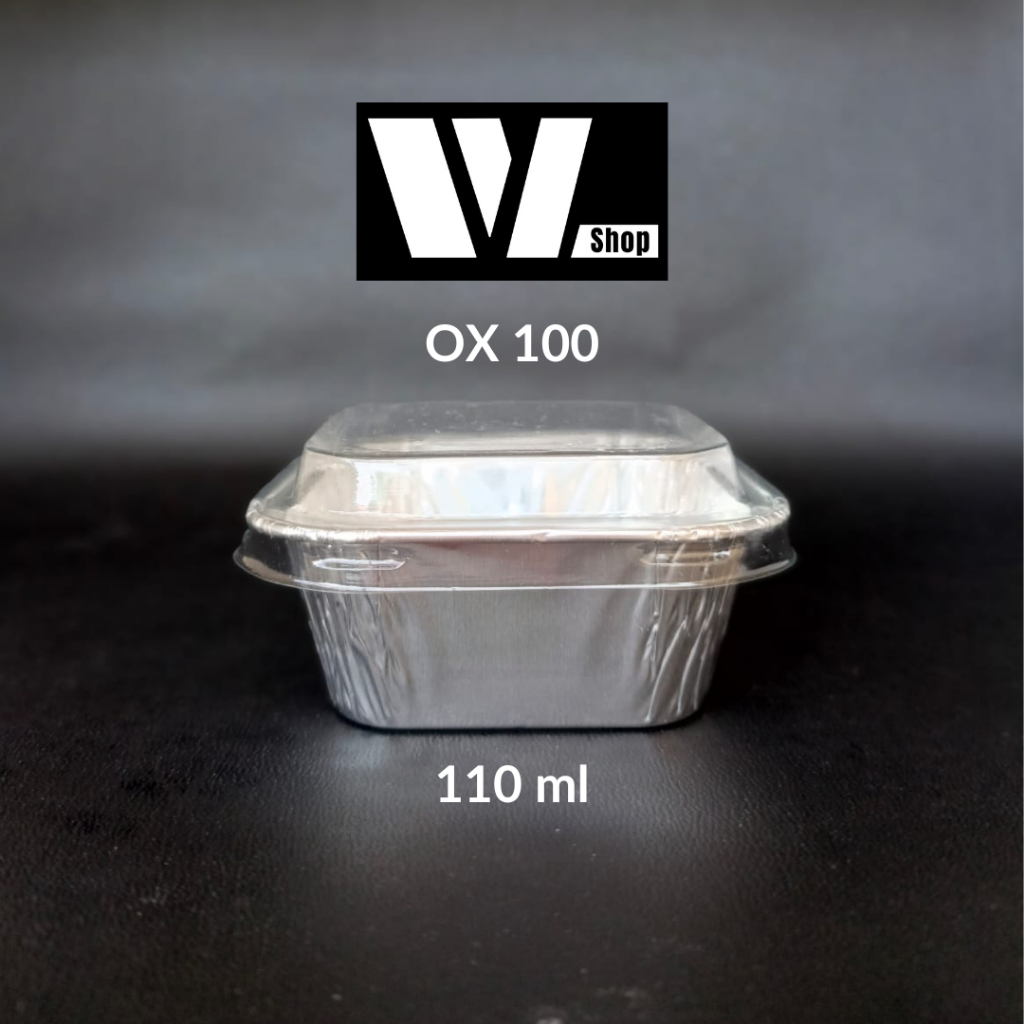 Jual OX-100 Aluminium Tray Kotak 110ml / Ox100 Alumunium Tray Kotak ...
