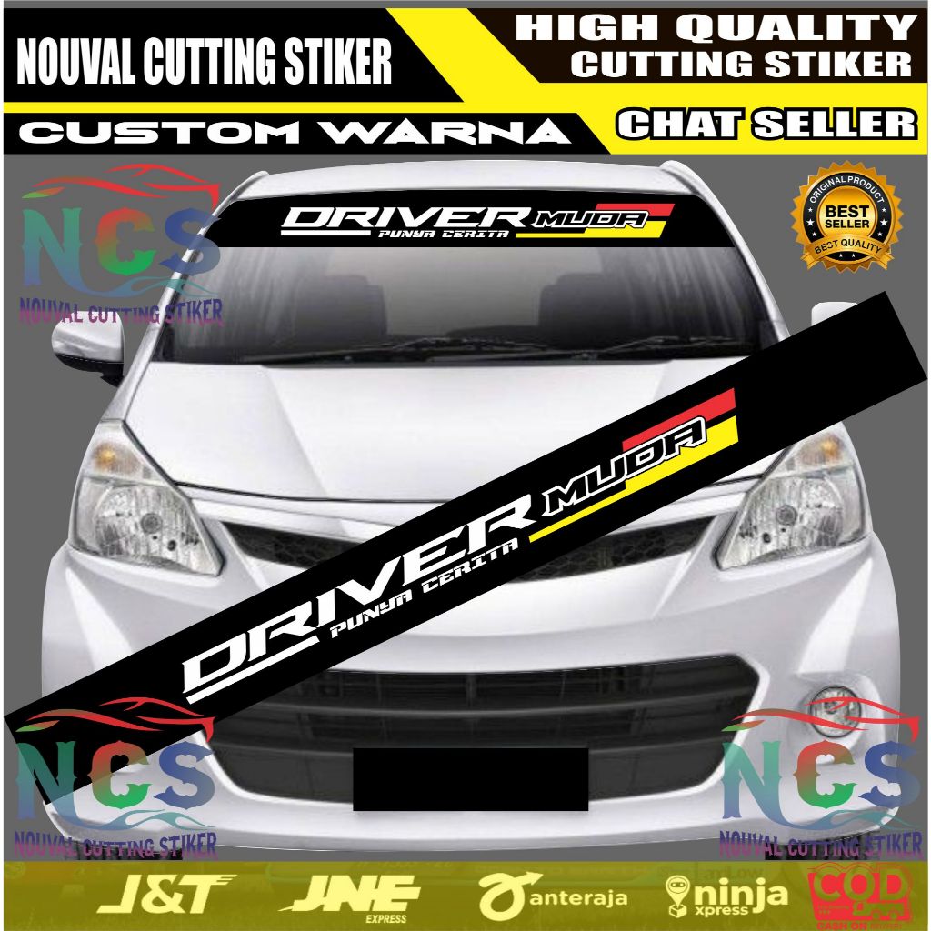 Jual Stiker Kaca Mobil Depan Driver Muda Bisa Costum Dan Request Bisa ...