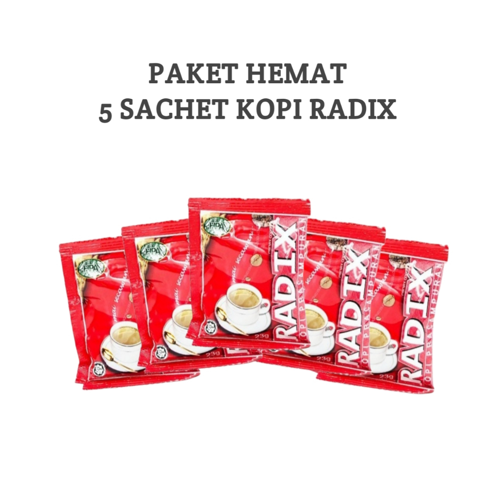 Jual Kopi Radix HPA Malaysia Paket 5 Sachet | Minuman Serbuk Kopi ...