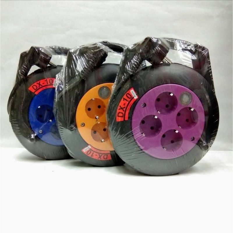 Jual Kabel Rol Stop kontak 10 Meter 4 Lubang + Switch ketekan | Shopee ...