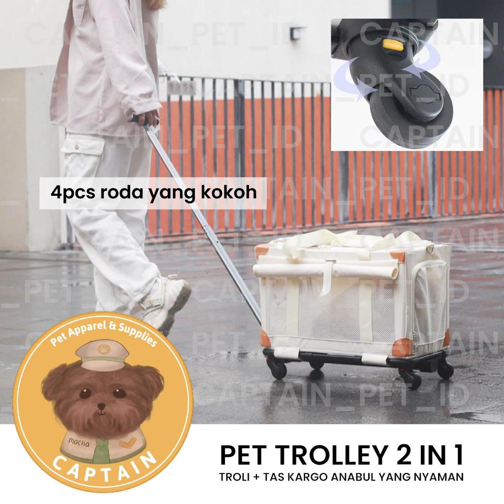 Jual PET TROLLEY 2 IN 1 TROLI PET CARGO ANJING KUCING BISA LIPAT CAT ...