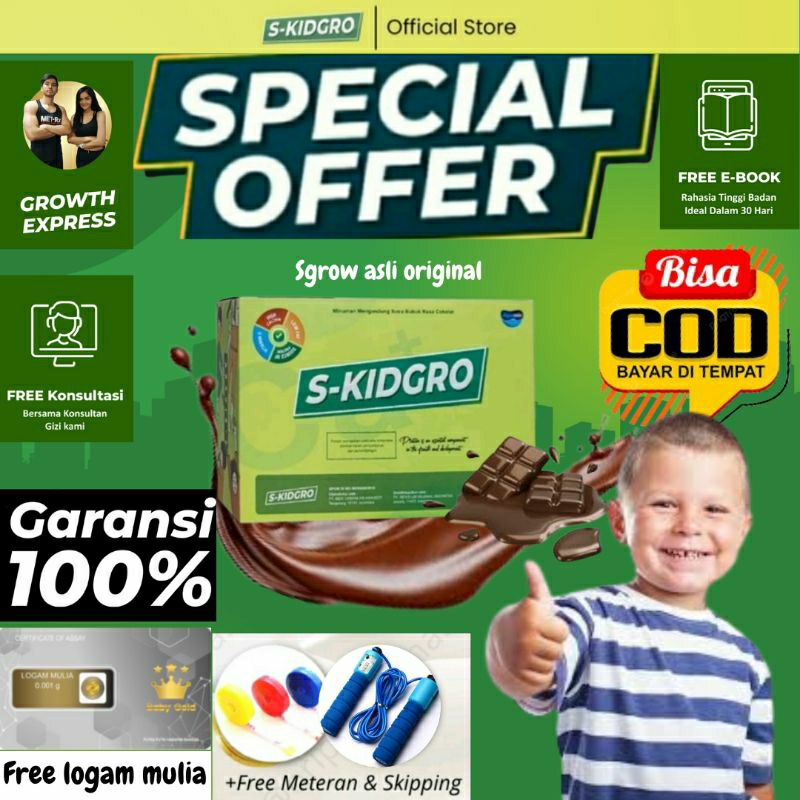 Jual SKID GROW PENINGGI BADAN ANAK RASA COKLAT TERLARIS | S KIDGROW ...