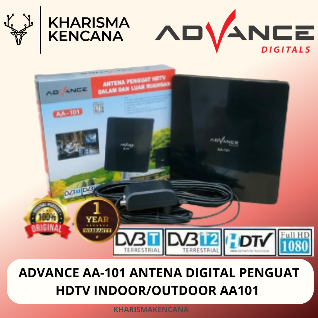 Jual ADVANCE AA-101 ANTENA DIGITAL PENGUAT HDTV INDOOR/OUTDOOR AA101 ...
