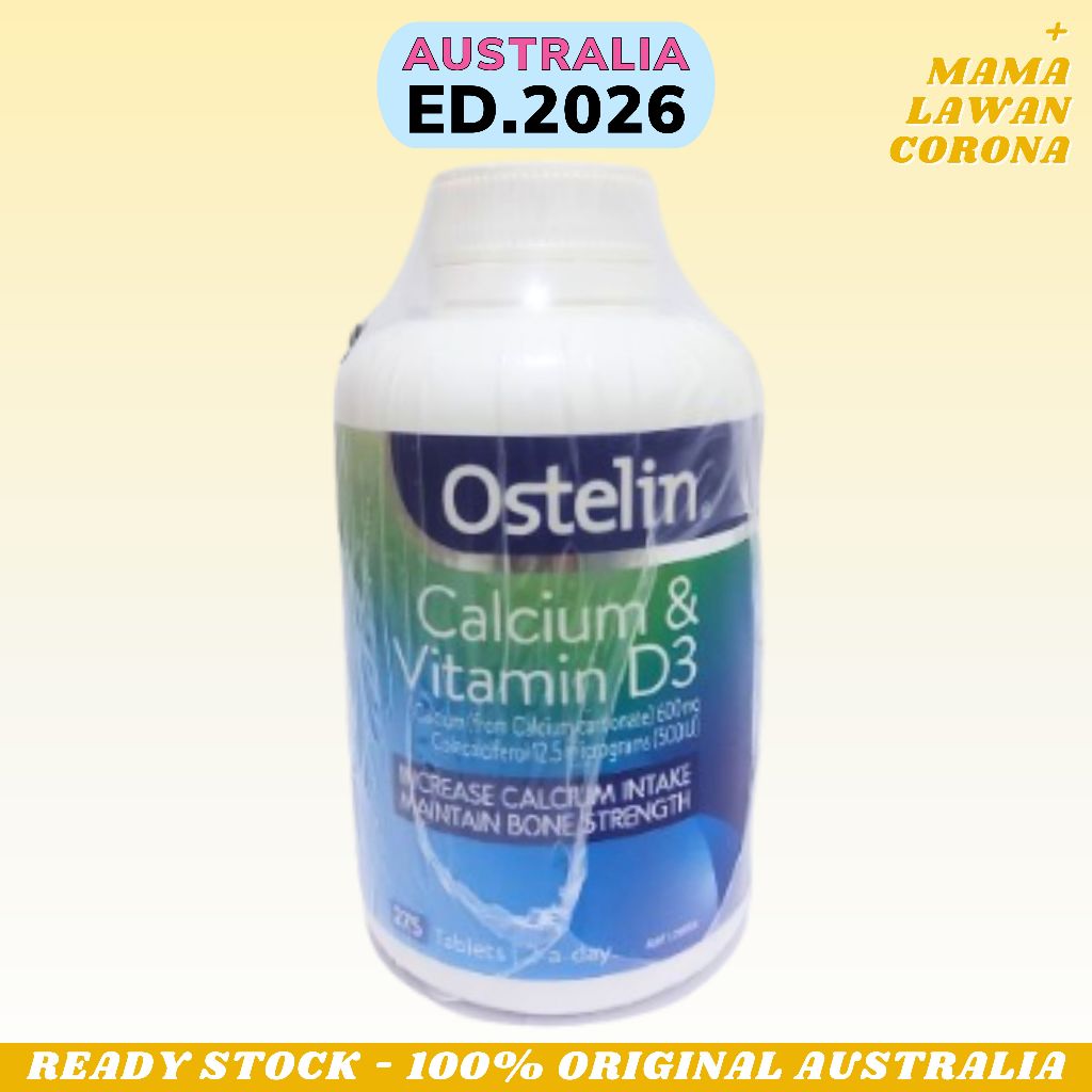 Jual OSTELIN Calcium & Vitamin D3 130 Tablet 250 275 300 Tablets / Cal ...