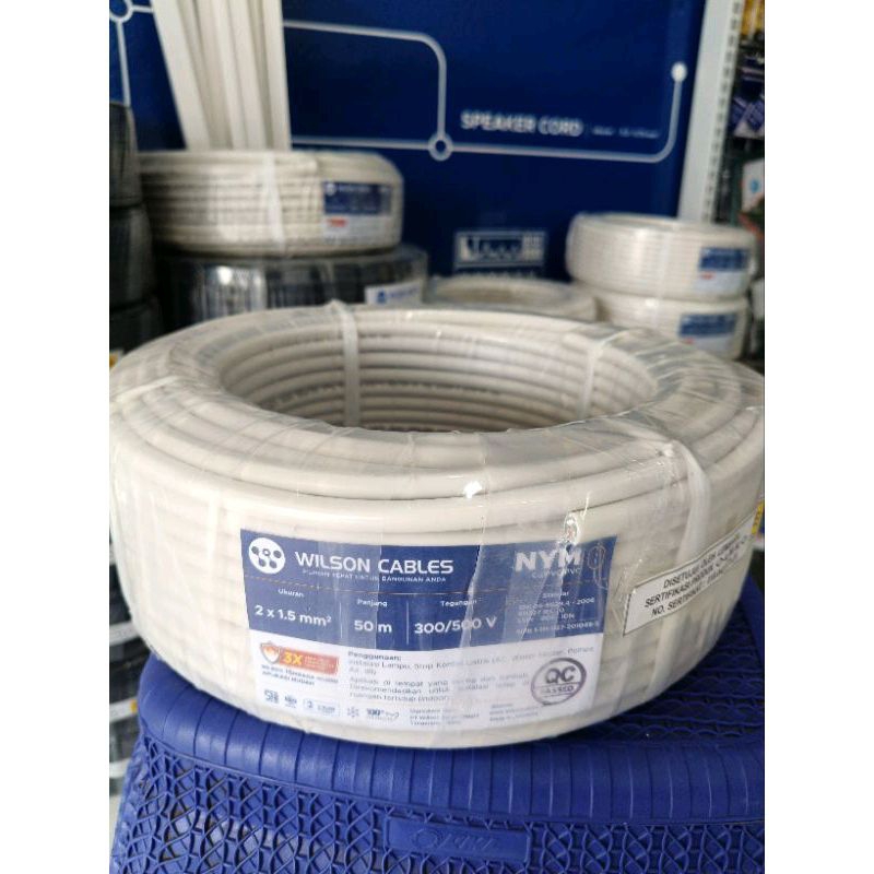 Jual Kabel wilson nym Listrik 2x1,5 mm KAWAT Tembaga Murni kawat 2 ...
