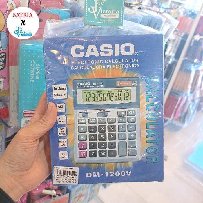 Jual Kalkulator Imp Casio Dm-1200v / Kalkulator Two Way Power / Kalkulator 12digit | Shopee ...