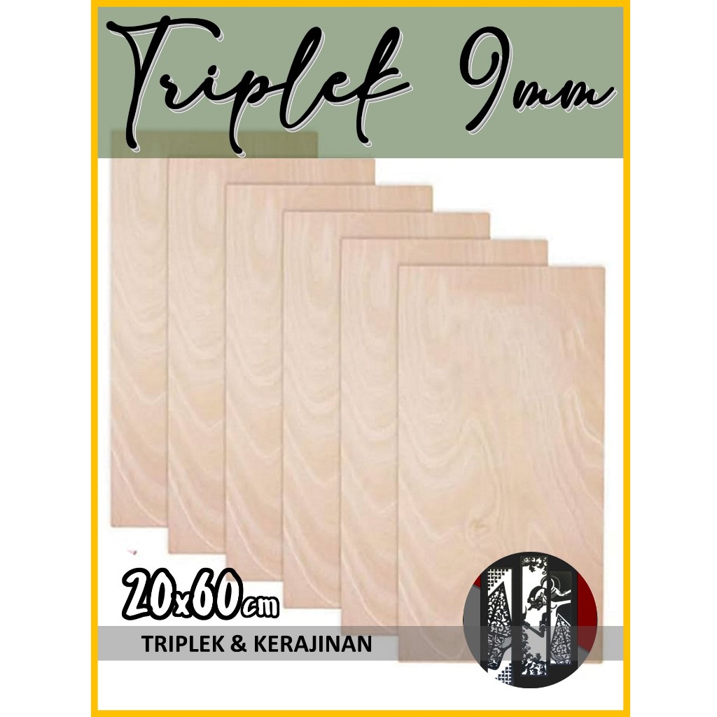 Jual Triplek 9mm 20x60 cm Kualitas Premium Plywood Multiplek 9 mm 20 x ...