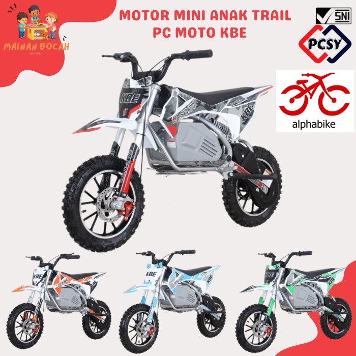 Jual MAINAN ANAK MOTOR MINI TRAIL PC KBE LISTRIK 36V 500W ELECTRIC ...