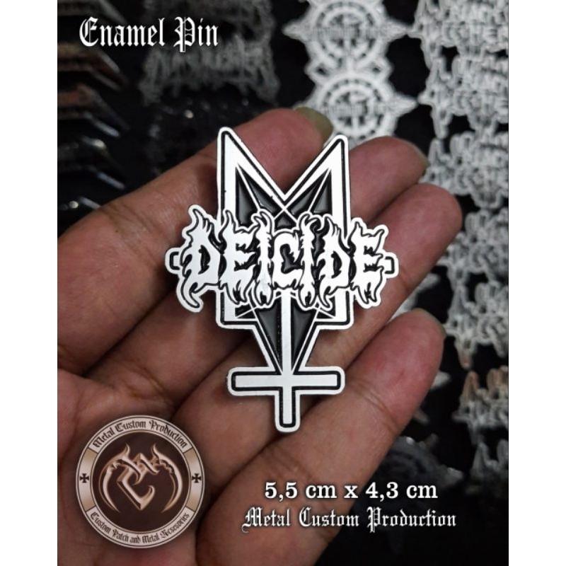 Jual Enamel Pin Badge Metal Deicide Cross / Pin Badge / Pin Metal / Enamel Pin Besi Cor / Enamel ...