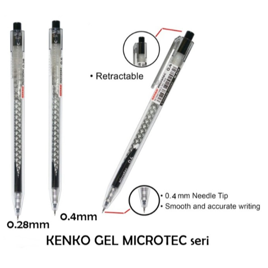 Jual (Pcs) KENKO - Bolpen KENKO Microtec 0.28 mm / Pulpen Gel | Shopee Indonesia
