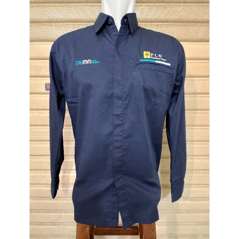 Jual Kemeja BUMN PLN Nusantara Power Seragam PLN Nevy Lengan Panjang ...