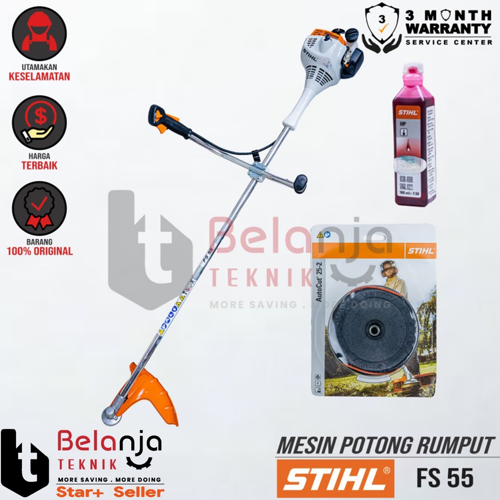 Jual STIHL Brush Cutter FS 55 Mesin Potong Rumput Bensin 2 Tak FS55 | Shopee Indonesia