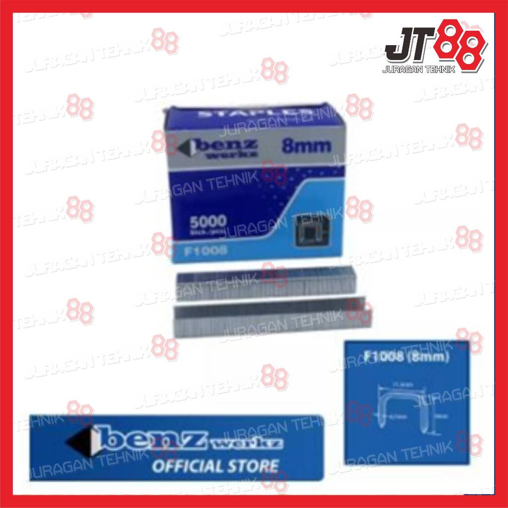 Jual Isi Staples Tembak 1008F 8 mm 5000 Pcs / Staples Nail Benz Werkz ...