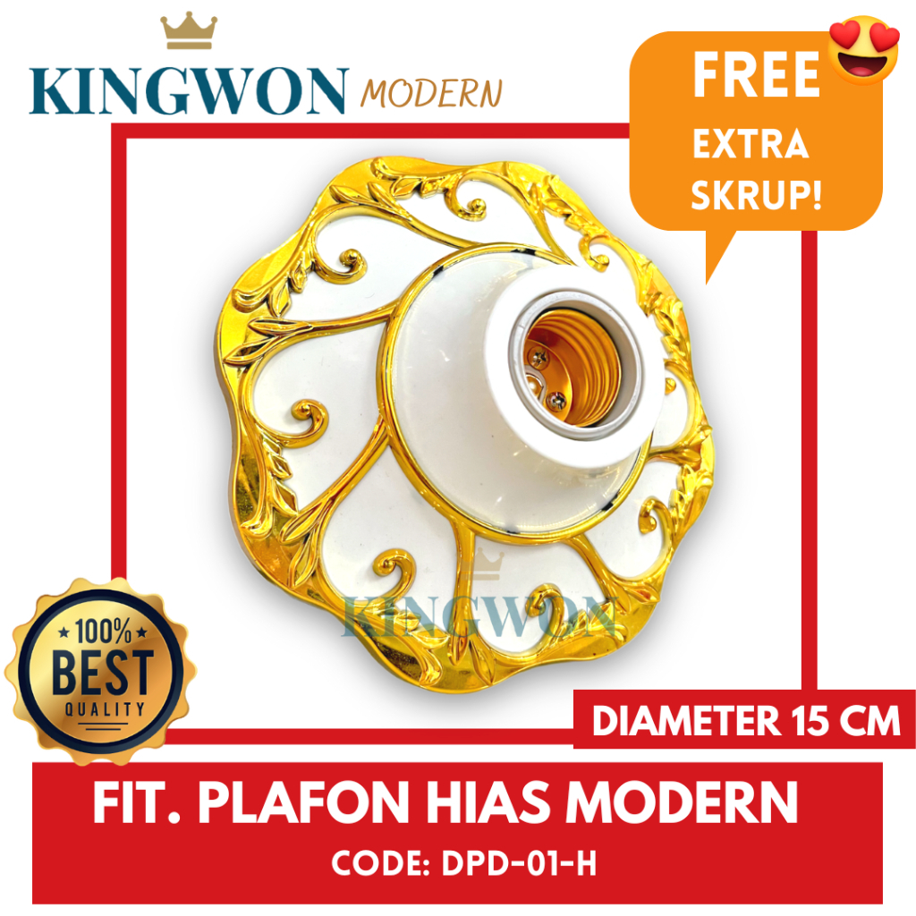 Jual FITTING PLAFON/FITTING HIAS/FITTING LAMPU PLAFON MODERN DPD-01-H ...