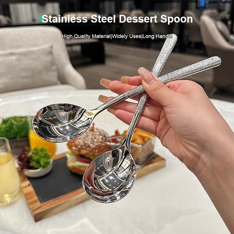 Jual Sendok Bulat Stainless Steel Anti Karat / Sendok bulat gagang ...