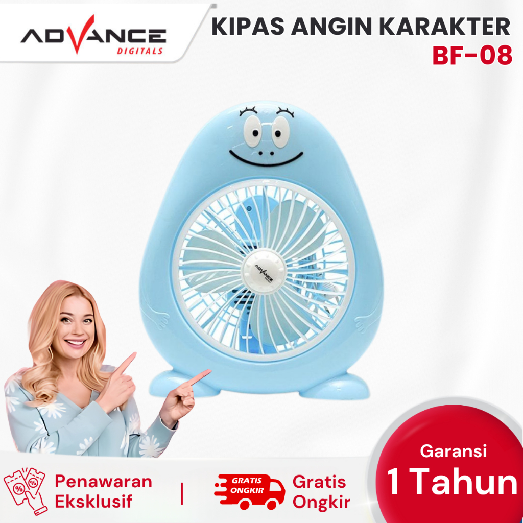 Jual Kipas Angin Kabel Karakter Lucu Advance BF08 8 inch Garansi Resmi ...