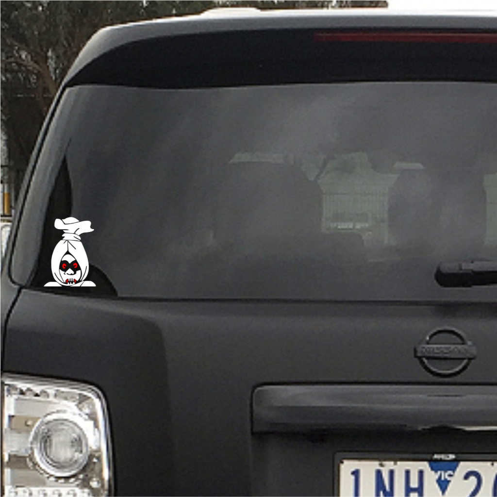 Jual CUTTING STICKER MOBIL HANTU POCONG STIKER KACA MOBIL UNIK MURAH ...