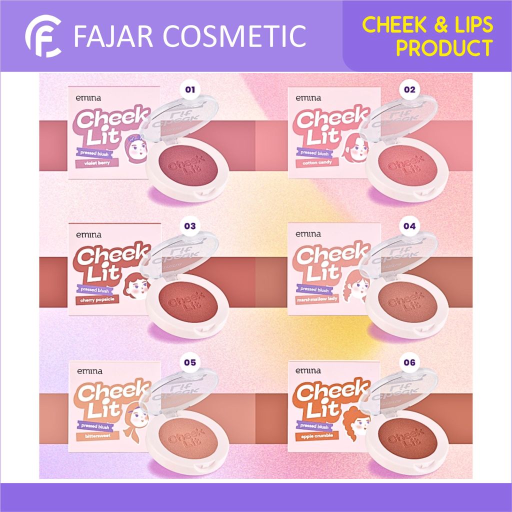 Jual FAJARCOSMETIC - Emina Cheek Lit Pressed Blush 3.5 g | Shopee Indonesia