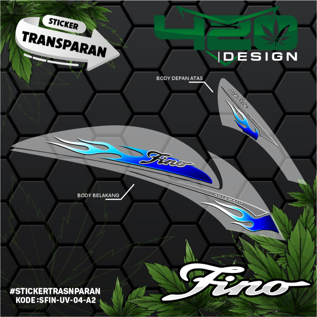 Jual STIKER STRIPING TRANSPARAN TRANSPARAN UV FINO FI NEW 125 CC MOTIF ...