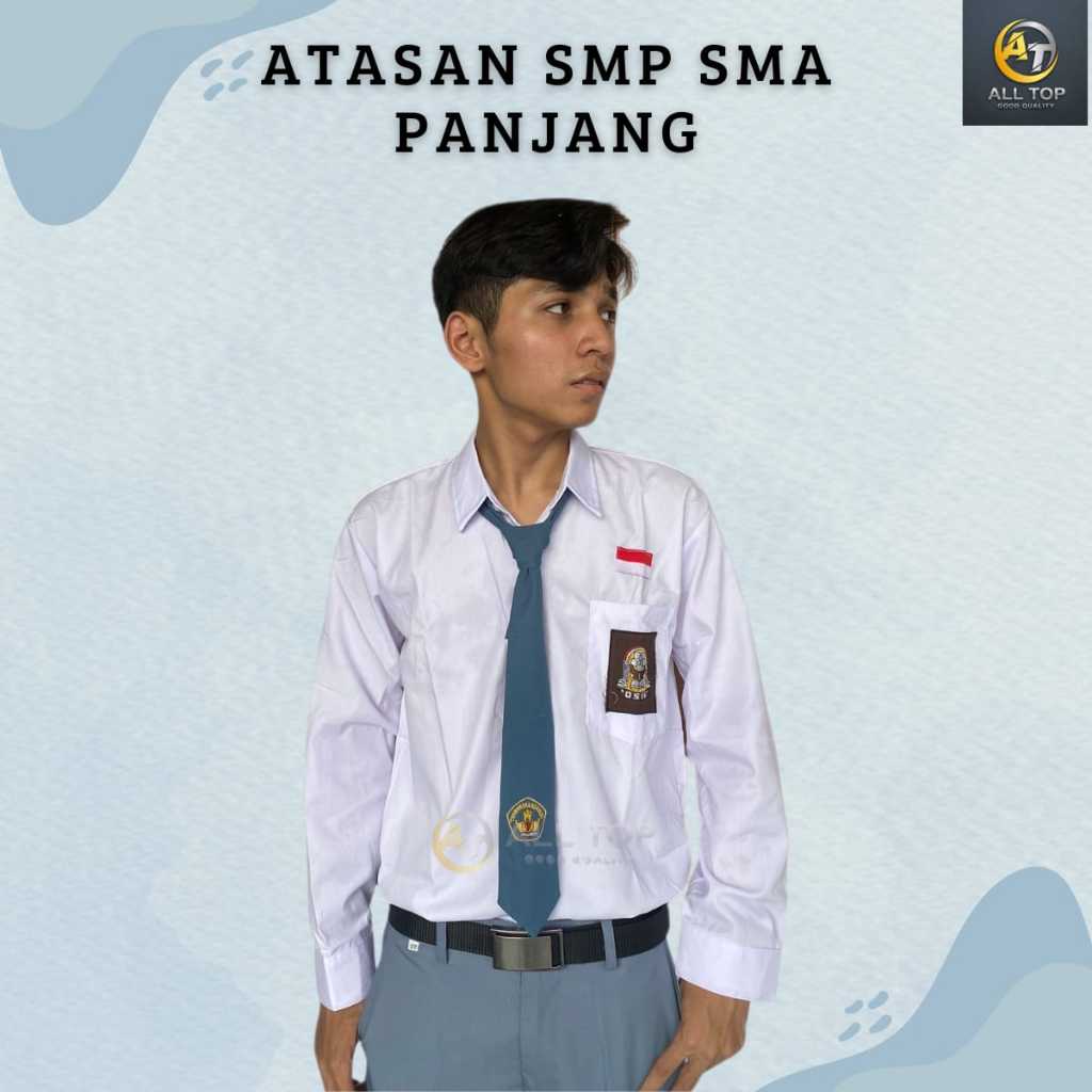 Jual BAJU SERAGAM SEKOLAH PUTIH COKELAT PRAMUKA PANJANG SMP / SMA ...