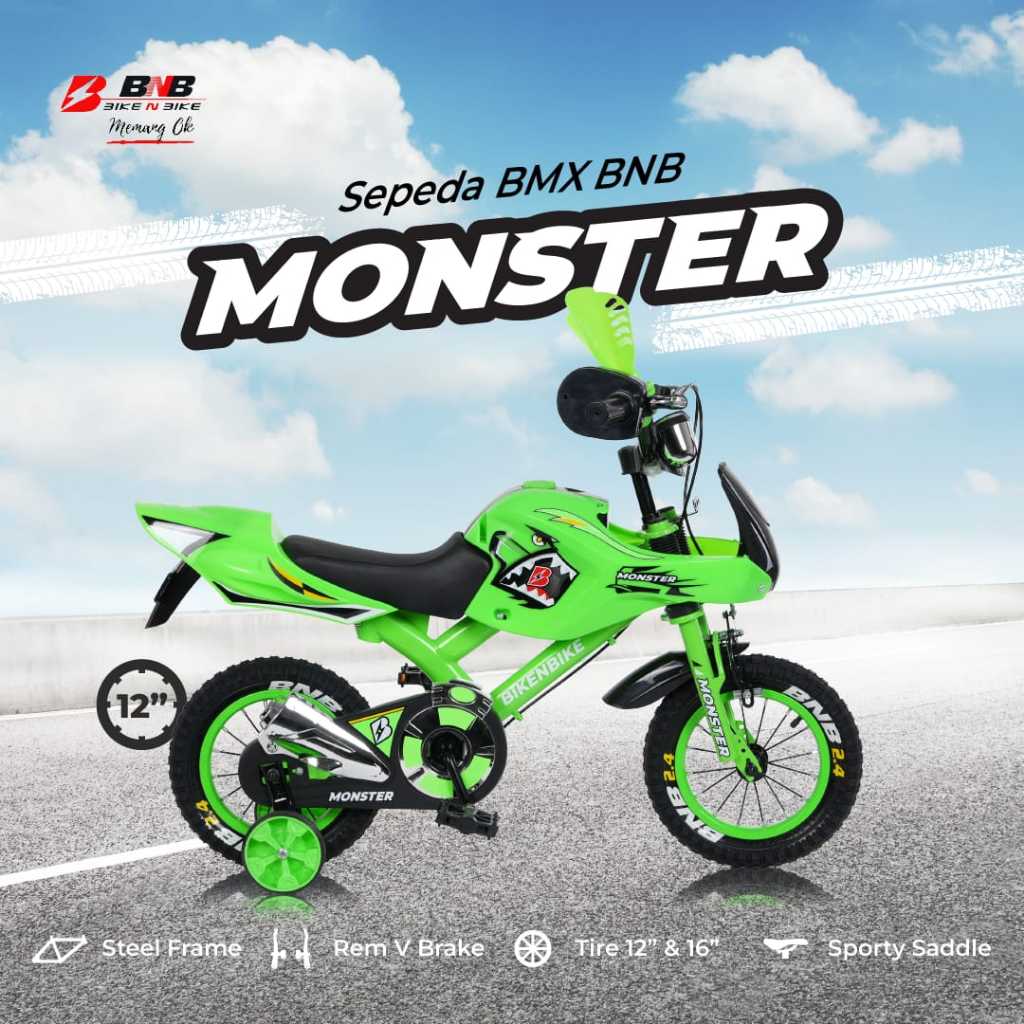 Jual [NEW] Sepeda Trail BMX BNB monster model motocross untuk usia 5-8 ...
