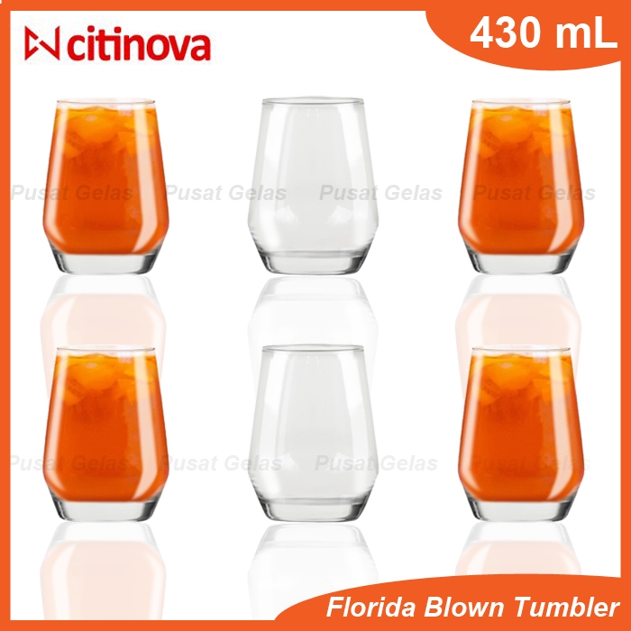 Jual 1 SET 6 PCS Gelas Citinova Florida/Gelas Kaca/Gelas Whiskey/Gelas ...