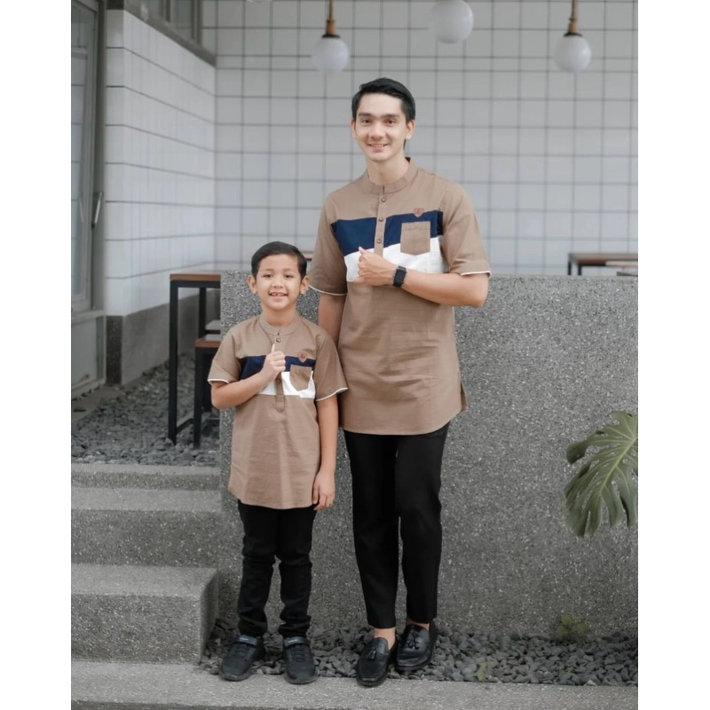 Jual Busana Muslim Koko Couple Dewasa dan Anak Laki Laki Kombinasi Termurah | Shopee Indonesia