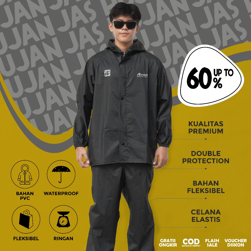 Jual jas hujan mantel hujan pria wanita setelan dewasa jas ujan jas hujan tebal rain coat jumbo ...
