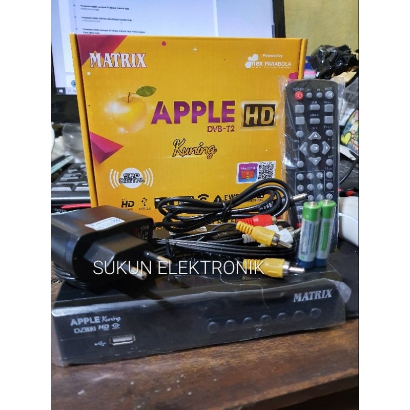 Jual PROMOOO!!! STB Set Top Box MATRIX APPLE HD KUNING BODY BESI DVBT2 ...