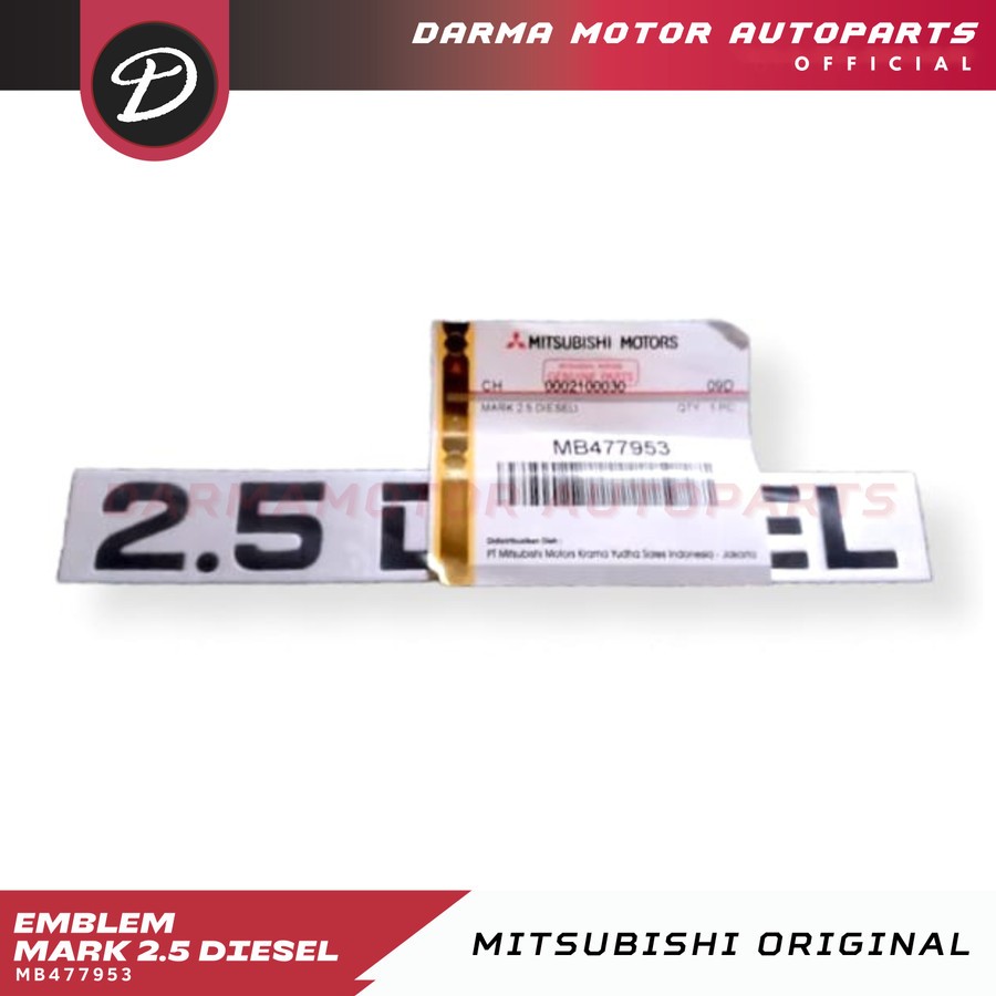 Jual Sticker Stiker Emblem 2.5 Diesel Mitsubishi Kuda GLS Grandia ...