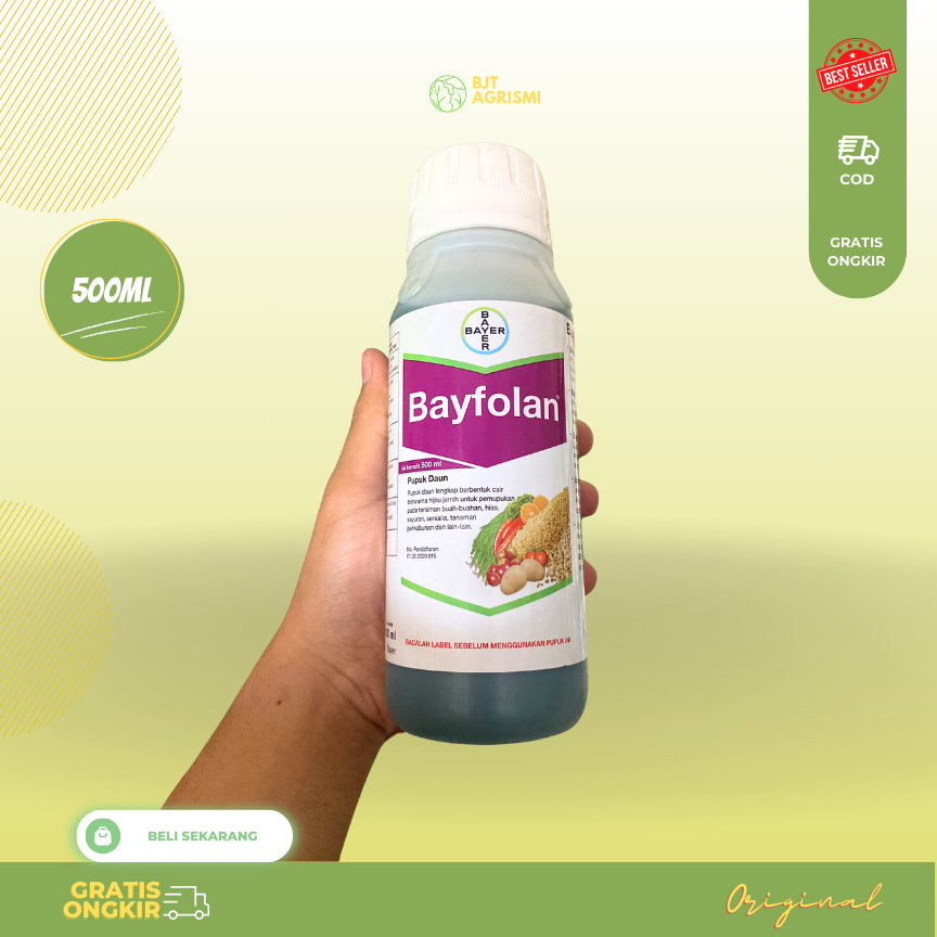 Jual Bayfolan 500ml Pupuk Daun Lengkap N11% P2O5 8% K2O 6 Untuk Semua ...