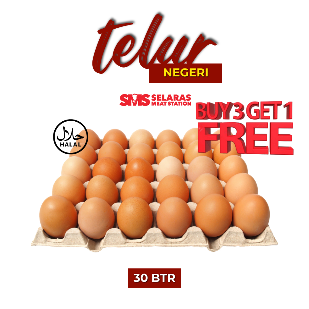 Jual Paket Hemat Buy 3 Get 1 Free Telur Ayam Negeri Fresh 30 butir ...