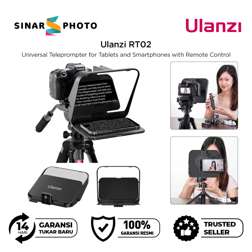 Jual Ulanzi RT02 - RT-02 Universal Teleprompter Prompter for DSLR ...