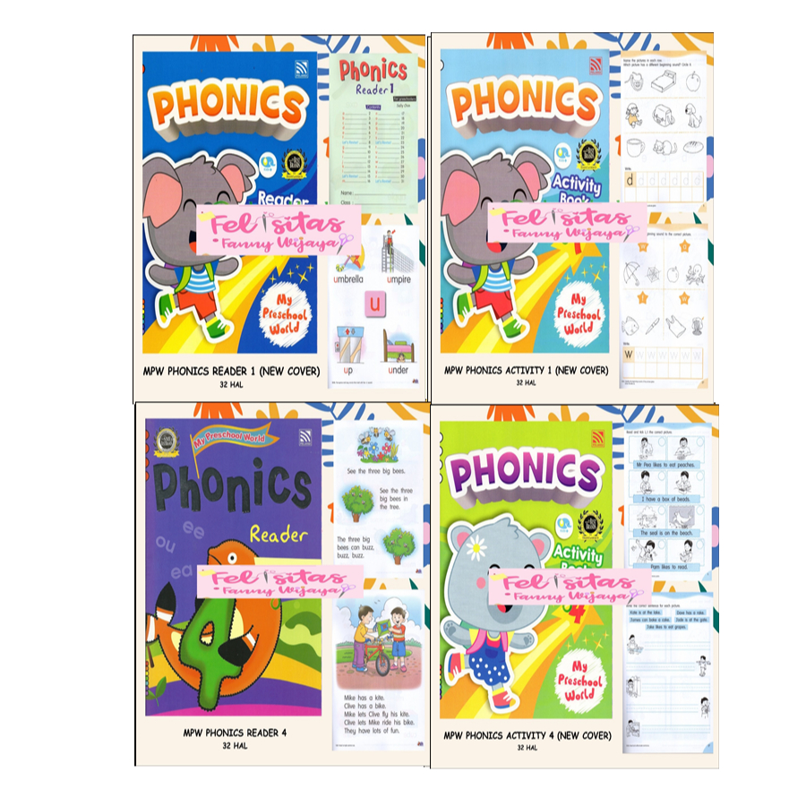 Jual KINDERGARTEN PHONICS - MPW Phonics Reader/Activity Book 1 - 4 ...