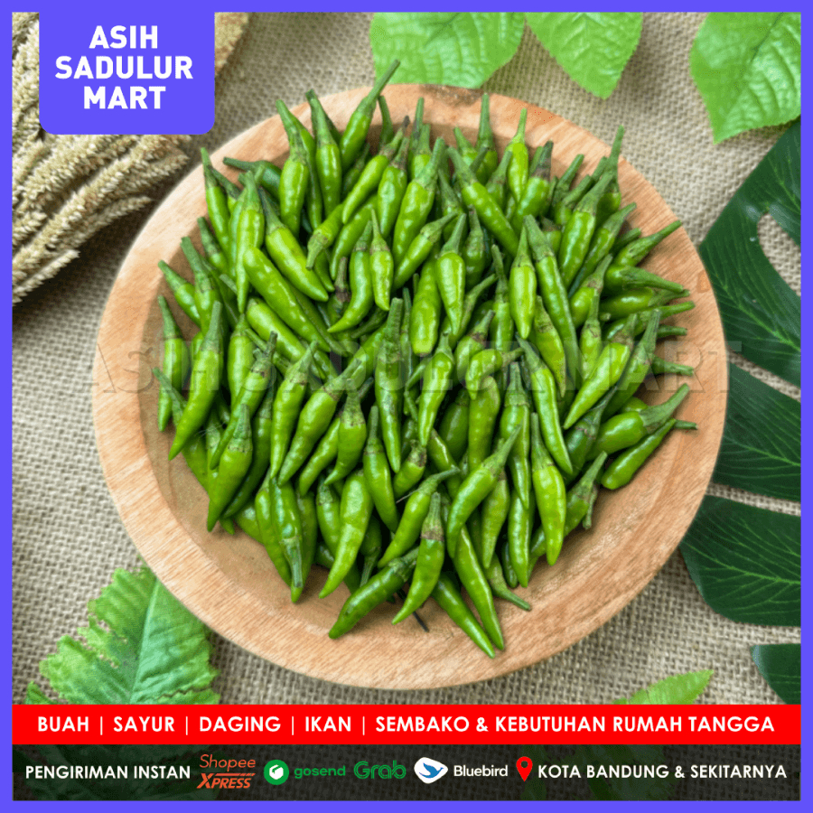 Jual Cabe Rawit Ijo / Cengek Hijau Promo Bumbu Dapur Bandung | Asih ...