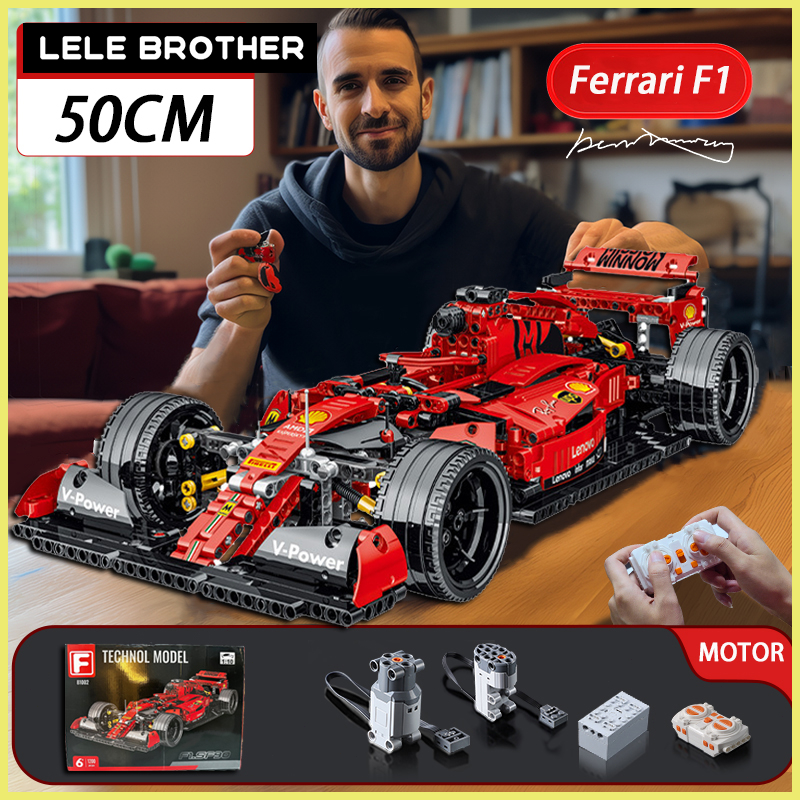 Jual LELE Mainan 1:10 F1 Mobil 1380Pcs Ferrari supercar aurace Model ...