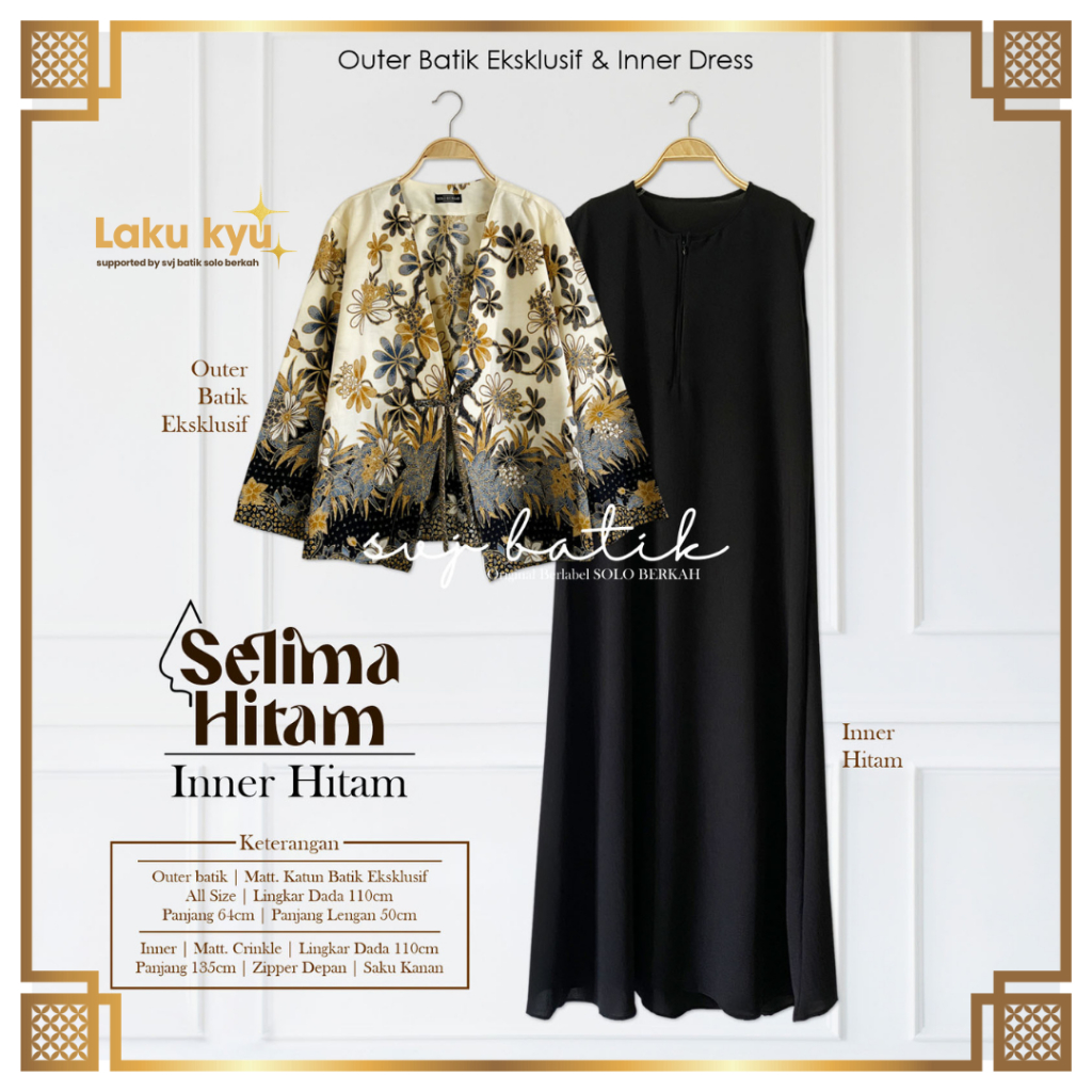 Jual Atasan batik wanita terbaru modern SET batik outer tali inner ...