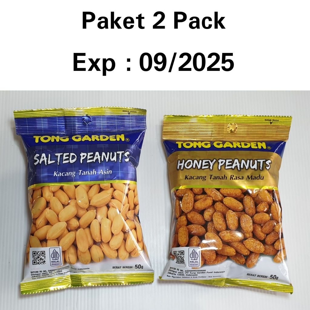 Jual PAKET 2 PACK KACANG TONG GARDEN SALTED ASIN / HONEY MADU PEANUTS ...