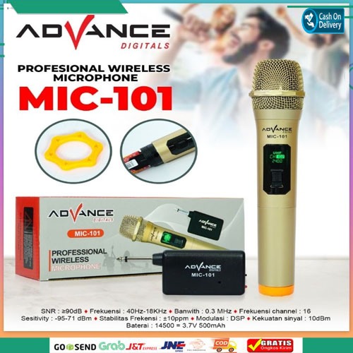 Jual Advance Mic Karaoke Mikrofon Original Wireless Mic 101pro ...