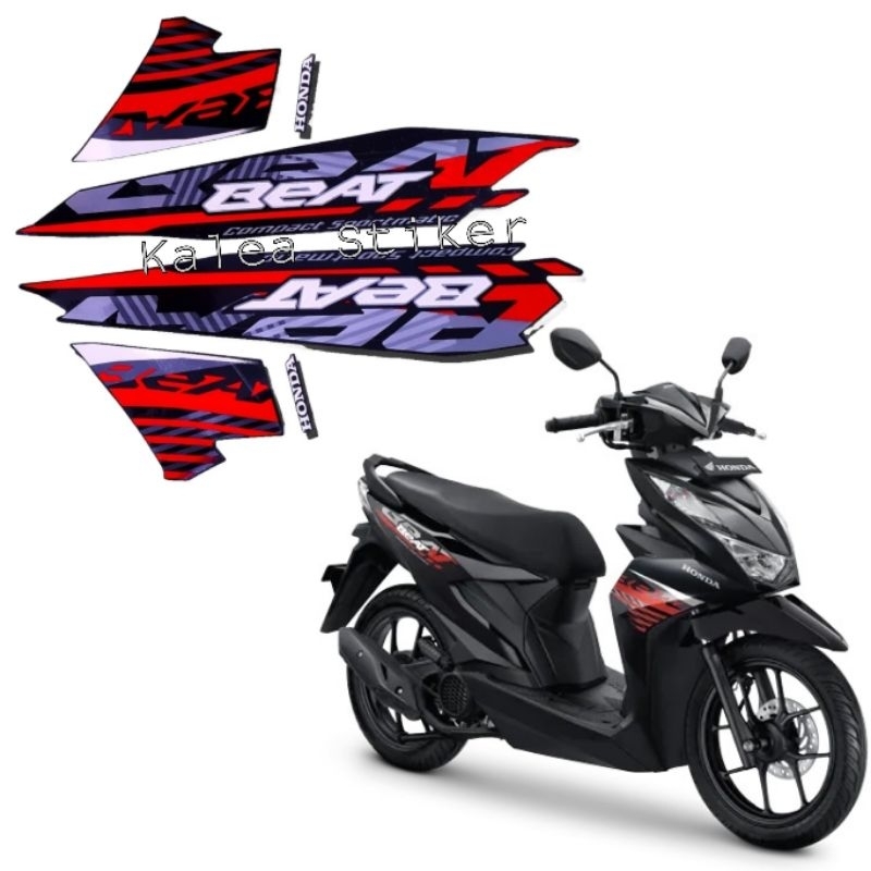Jual STRIPING STIKER LIS LES POLET BODY MOTOR HONDA BEAT CBS 2022 HITAM ...