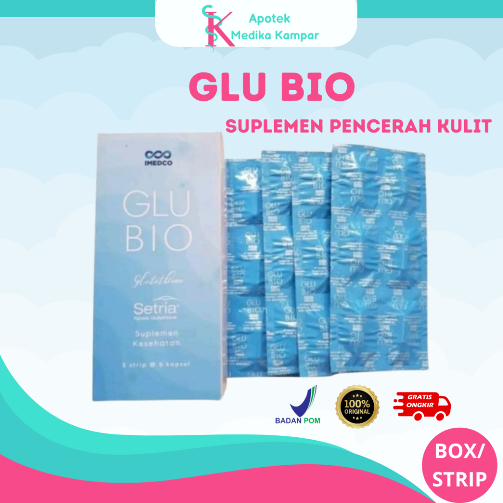 Jual Glubio Original Glu Bio Glutathione 6 Kapsul 5 strip | Shopee ...