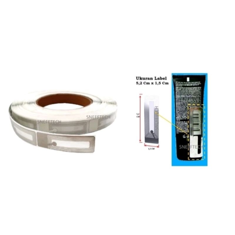 Jual Checkpoint RF Label Sensor Stiker Kosmetik Transparan Persegi ...