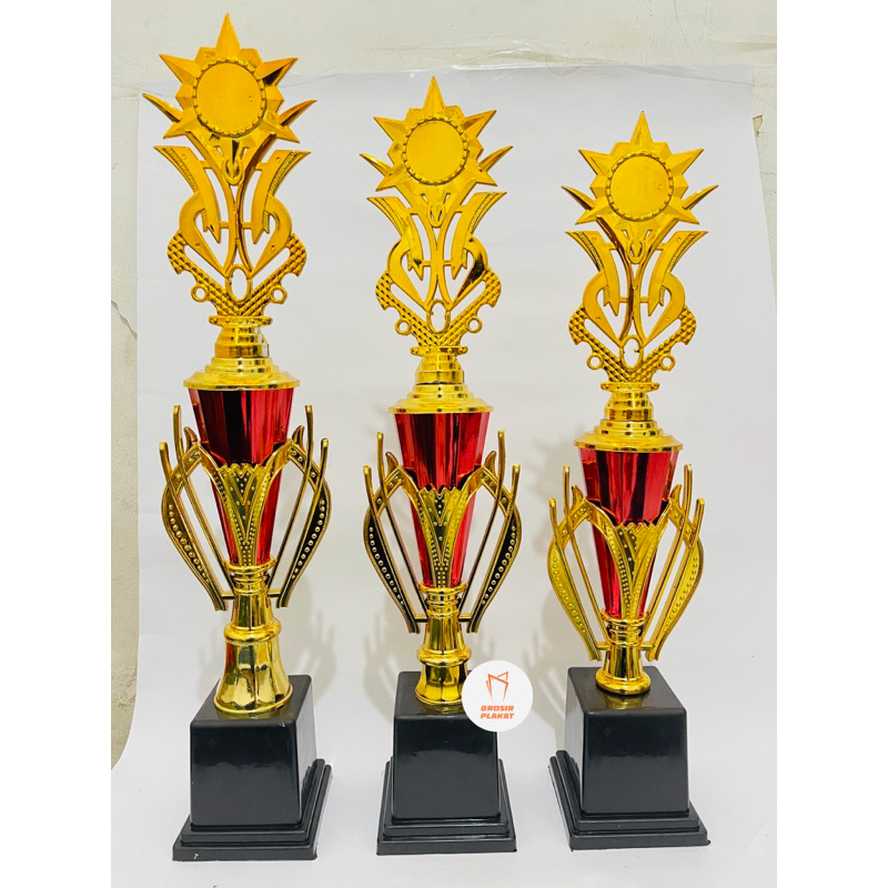 Jual Piala Keren 1 Set Cup Merah Tinggi 52 -57 cm | Shopee Indonesia