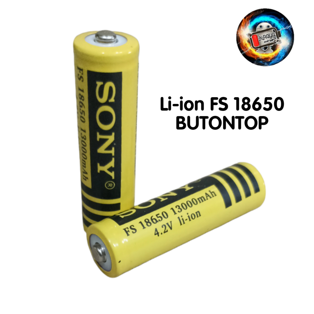 Jual Baterai Charger 18650 Li-ion 4.2volt-13000mAh Warna Kuning Tube ...